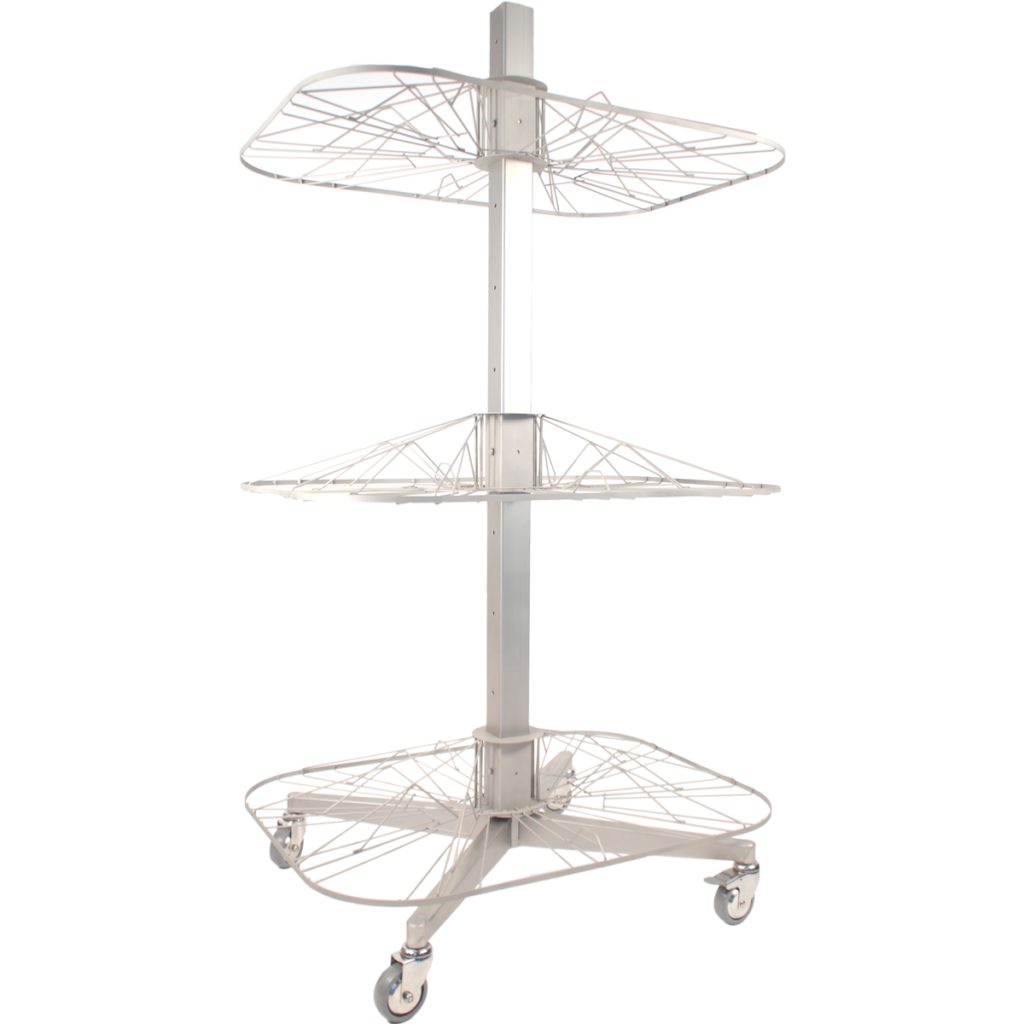 Changeout Rack, Three Optimice Cage Shelves - Animal Care Systems