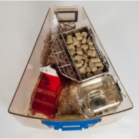 Optimice Large Feeder with Scruffing Grid - Animal Care Systems